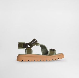 Dolce & Gabbana Fabric And Nappa Calfskin Sandals - Mann Collection Green 31
