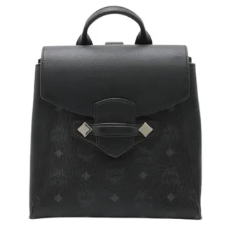 MCM Pre-owned Visetos Coated Canvas Rucksack - - Pre-owned - Herren - Schwarzk - ONE SIZE