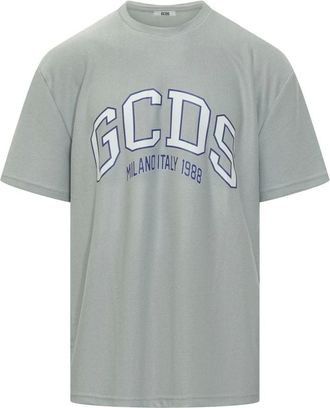 GCDS Gcds, Homme, Tops, Gris, Taille: S Logo Lounge SS Tee
