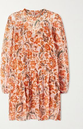 Alix of Bohemia Juno Topaz Minikleid Aus Georgette Mit Blumenprint Und Raffungen - Mehrfarbig