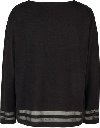 Doris Streich Strickpullover mit halbtransparenten Schmuck-Streifen