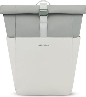 Kapten & Son Rucksack Lund Basic Muted Sage 14-16,5 L | Rolltop Damen & Herren | Handgepäck Rucksack mit 14 Laptopfach | Vegan & Wasserabweisend