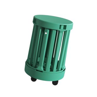 Generic Satzhocker mit R&auml;dern, runde tragbare Barhocker, 37 x 37 x 55,5 cm, for die Verwendung als Nachttisch im Schlafzimmer, Wohnzimmer, Bar, Apartments(Col