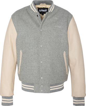 Schott NYC Herren Lc8705x Jacke, Light Grey/Beige, S