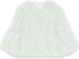 Yves Salomon Femme, Vestes, Vert, Taille: 36 FR Cropped Feather Jacket