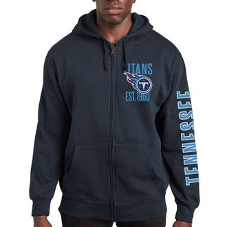 Junk Food Unisex NFL MVP Zip Hoodie Kapuzen-Sweatshirt, Tennessee Titans-Navy, X-Large