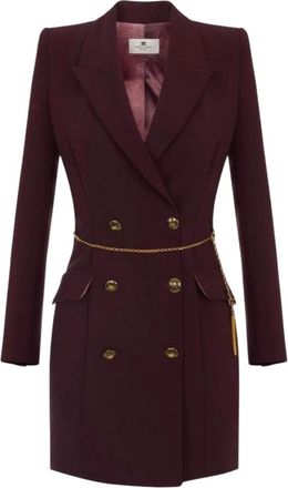 Elisabetta Franchi Femme, Manteaux, Rouge, Taille: 42 FR vestiti e tute poliestere