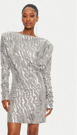 Rotate Coctailkleid 113438720 Silberfarben Regular Fit