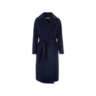 Max Mara Belted Coats - - Coats - Damen - Blau - XS