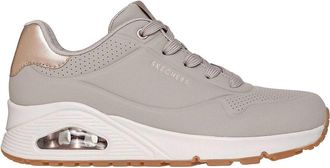 Skechers Uno Stand On Air Sneaker f&uuml;r Damen, Keilabsatz (Taupe Beige/Gold metallic)