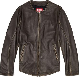 Diesel L-Emma Lederjacke - Braun