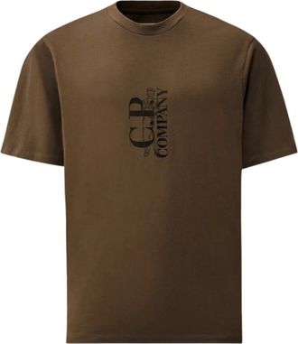 C.P. Company C.p. Company, Homme, Tops, Vert, Taille: 2XL T-shirt imprim&eacute; &agrave; manches courtes 30/1 Jersey