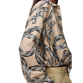 Loewe Paulas Ibiza - Chemise ballon imprim&eacute;e en soie