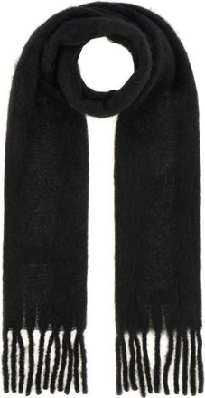 Marni Homme, Accessoires, Noir, Taille: ONE Size Brushed Alpaca Scarf