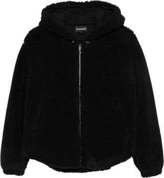 Emporio Armani Texturierte Kapuzenjacke - - Jackets - Damen - Schwarzk - 2XS