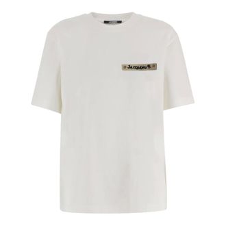 Jacquemus Homme, Tops, Blanc, Taille: L Plage T-shirt