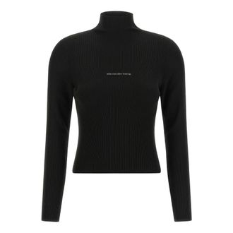 Alexander Wang Femme, Pulls, Noir, Taille: 40 FR Pull &agrave; col roul&eacute;