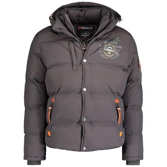 Geographical Norway Verveine Men Distribrands - Warme Kapuzenjacke für Männer - Langarmjacke - Warmer Wintermantel für Männer - Outdoorjacke mit wattiertem Innenfutter (G