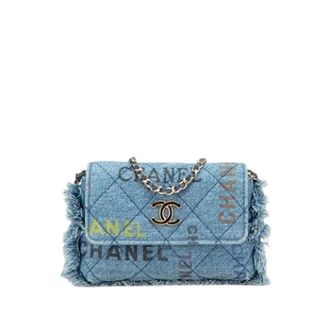 Chanel Pre-owned Quilted Denim Crossbody Bag - - Pre-owned - Damen - Blau - ONE SIZE
