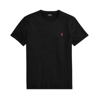 Polo Ralph Lauren Homme, Tops, Noir, Taille: L Polo noir &agrave; manches courtes
