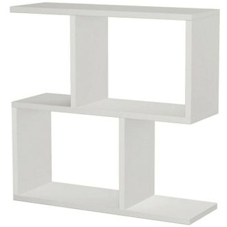 Dmora Dmora - Wohnzimmertisch Dpersend, Niedriger Wohnzimmertisch, Kaffeeregal, Couchtisch für Sofa, 60x20h60 cm, Weiß