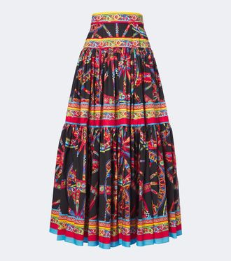 Dolce & Gabbana Jupe longue Carretto en coton