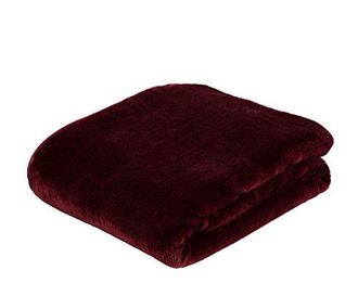 G&ouml;zze Couverture Douillette Premium Cashmere-Feeling, 500 g/m&sup2;, 130 x 170 cm - Bordeaux
