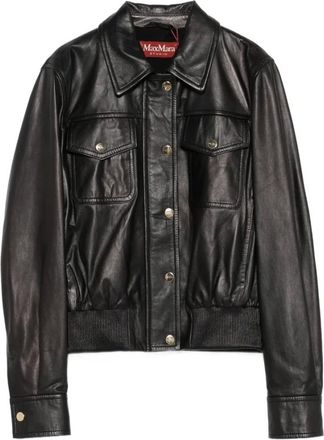 Max Mara Femme, Vestes, Noir, Taille: 40 FR Veste à poches poitrine et fermeture boutonnée