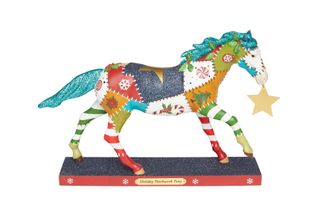 Enesco The Trail of Painted Ponies Holiday Patchwork Pony Figur, 17,8 cm, Mehrfarbig