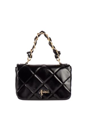 Faina Schultertasche im Metallic-Look Damen schwarz