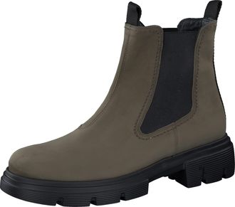 Paul Green Damen Chelsea-Boots, Frauen Chelsea Boots,Schlupfstiefel,Stiefel,Bootee,Booties,halbstiefel,Kurzstiefel,Oliv (Oliv),38.5 EU / 5.5 UK