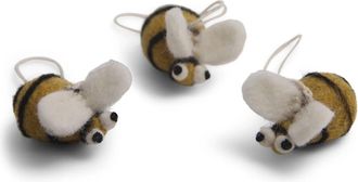 Én Gry & Sif En Gry & SIF - 16213 - Baumanhänger, Set 3 Bienen, Filz, 3,5cm, Handarbeit