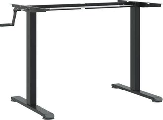 vidaXL Vidaxl - Cadre de bureau debout noir (94-135)x60x(70-114) cm acier