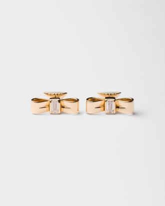 Prada Eternal Gold Ohrringe mit Schleife - Gelbgold und im Labor gezüchtete Diamanten