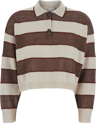 Brunello Cucinelli Femme, Tops, Multicolore, Taille: 38 FR Maglia Polo