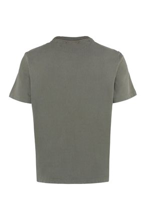 Golden Goose Mens Logo Cotton T-Shirt Green T-Shirts And Polos