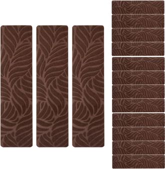 Generic Treppenteppichabdeckung: Flacher Mopp mit Edelstahlgriff, Stufen aus Holzschale und Holz f&uuml;r 15 Teile | Innenleiter L&auml;ufer Sicherheitsmatte ohne Serpu