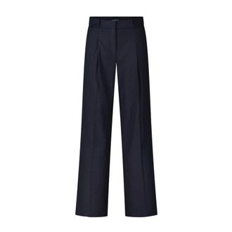 Cambio Wide Leg Leinenhose - - Trousers - Damen - Blau - XL