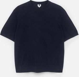 Arket Gestricktes T-Shirt Aus Merinowolle -Blau