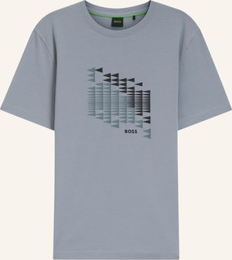 HUGO BOSS T-Shirt Ts_Network Flag Regular Fit grau