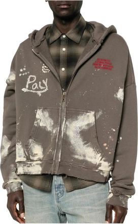 Paly Hollywood Homme, Sweatshirts et sweats &agrave; capuche, Brun, Taille: Xs/S SweaT-shirt zipp&eacute;