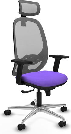 Piqueras y Crespo B&uuml;rostuhl Cilanco mit 2D-Armlehnen, h&ouml;henverstellbarer Lendenwirbelst&uuml;tze und Kopfteil, h&ouml;henverstellbar und neigbar, ausgestattet mit 3 Positionen, G