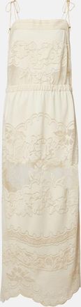 Isabel Marant Robe longue Souane en coton m&eacute;lang&eacute;