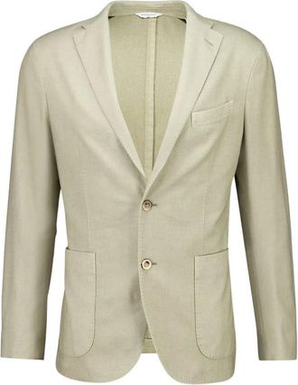 Boglioli Homme, Vestes, Beige, Taille: M Virgin Wool Two-Button Blazer