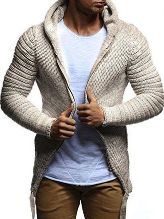 LEIF NELSON pour des Hommes Hoodie Cardigan Veste Pull à Capuche Sweat Zipper Sweatshirt LN20741; GR_e XXL