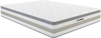 Vente-Unique Vente-Unique - Matelas ressorts ensach&eacute;s 140 x 190 cm avec surmatelas int&eacute;gr&eacute; &eacute;p. 29 cm - Accueil moelleux - 660 ressorts pour confort optimal