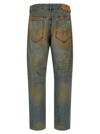Jacquemus Mens Multicolor Cotton Straight-Leg Jeans Clothing