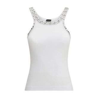Pinko Pinko, Femme, Tops, Blanc, Taille: 36 FR Coriandoli Tank Top