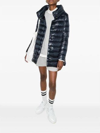 Herno High-Shine Quilted Down Jacket - Navy