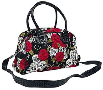 Banned Alternative Crânes & Roses Femme Sac à main noir 100% Coton